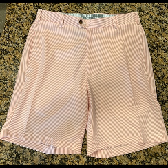 Donald Ross | Shorts | Mens Donald Ross Pink And White Striped Shorts ...